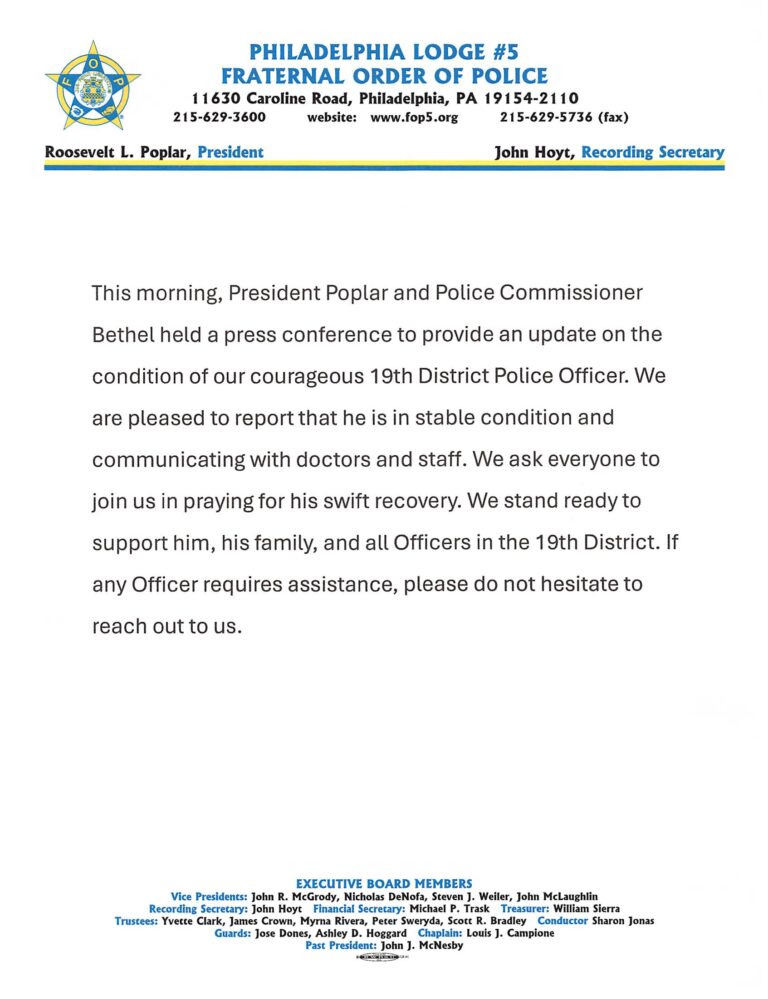 Update on 19th District Officer - FOP LODGE 5