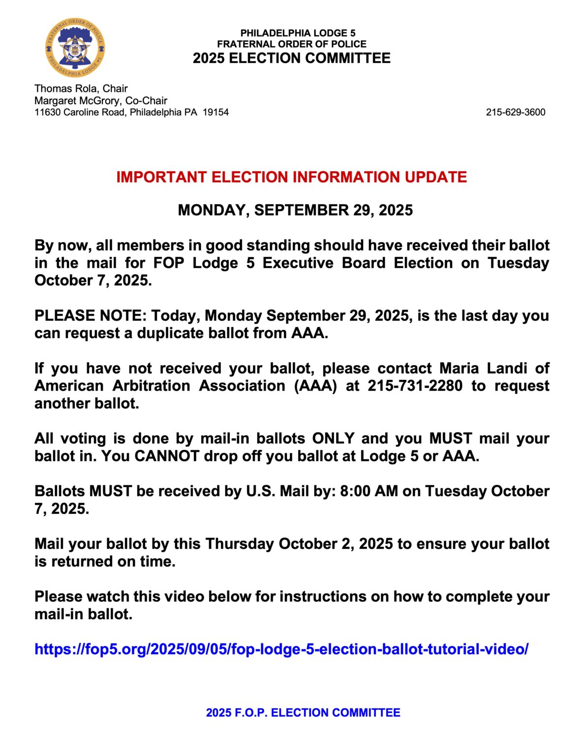 LATEST NEWS - FOP LODGE 5