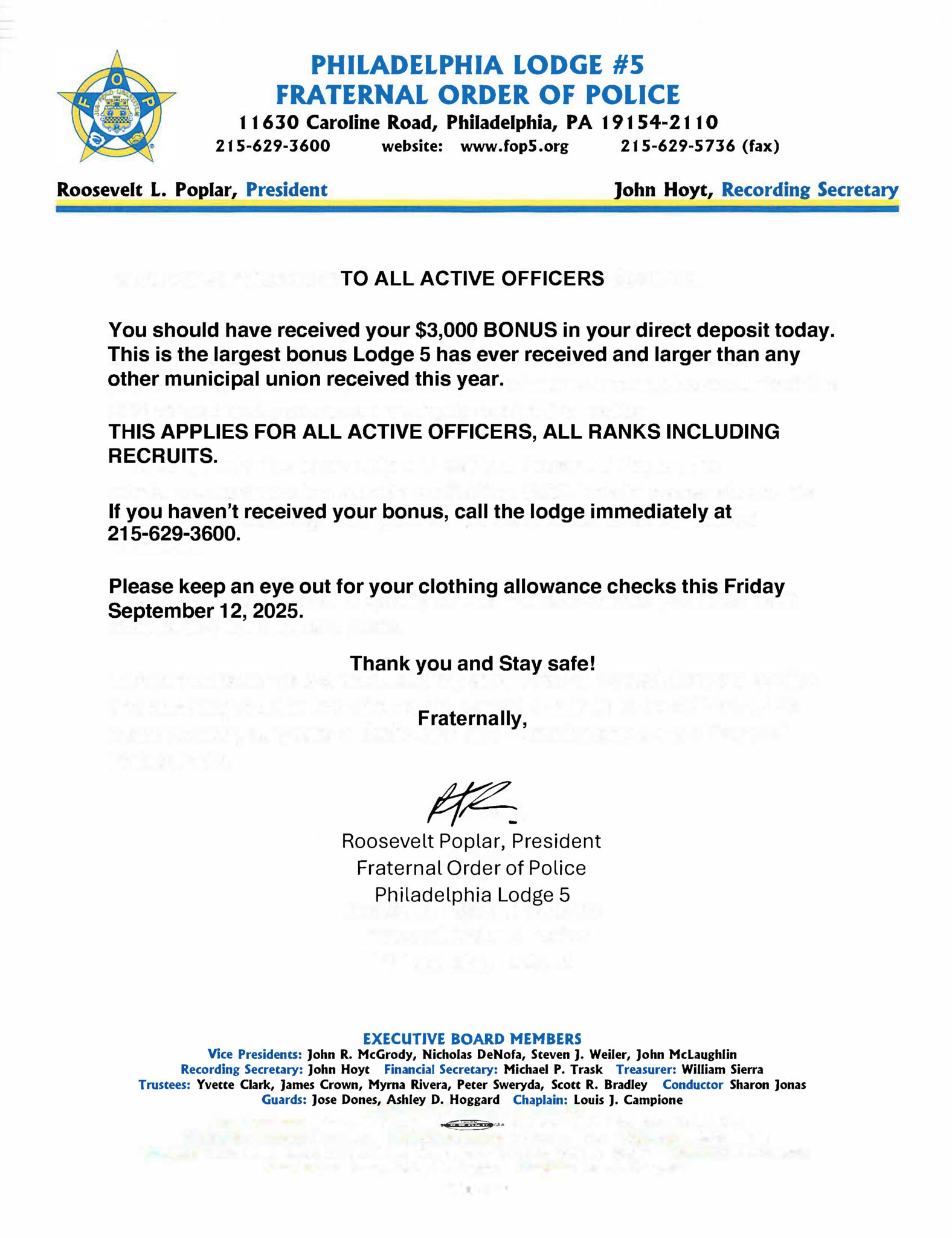 LATEST NEWS - FOP LODGE 5