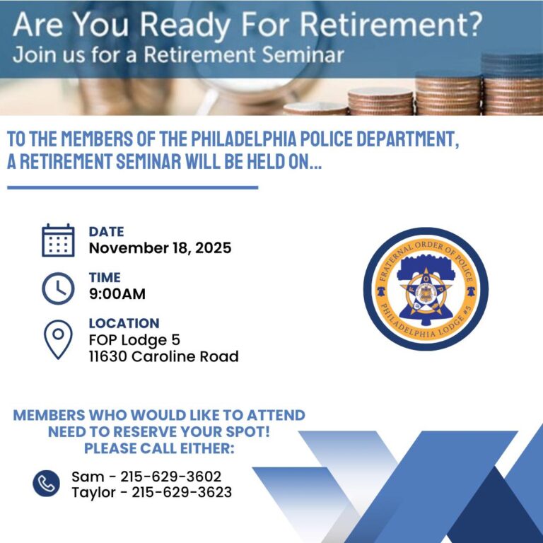 Retirement Seminar on November 18, 2025 - FOP LODGE 5